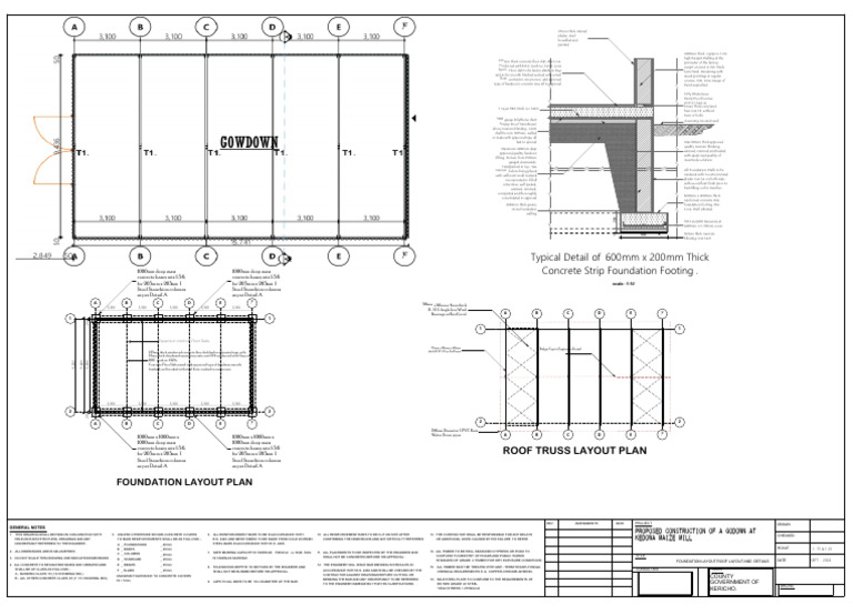 DocNo.35 Layout Plan - Godown (Kedowa Maize Milling Plant) | PDF ...