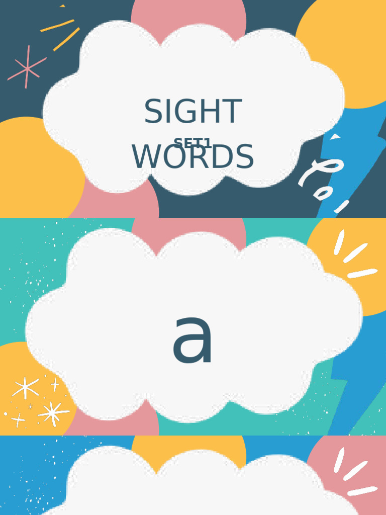 Sight Words Set 1 | PDF