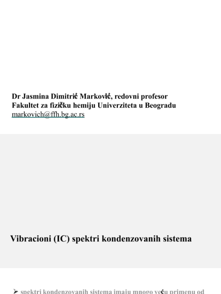 Vibraciona IC Spektroskopija II | PDF