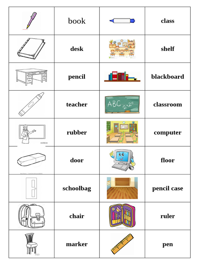 School Things Domino Fun Activities Games Games - 95073 | PDF