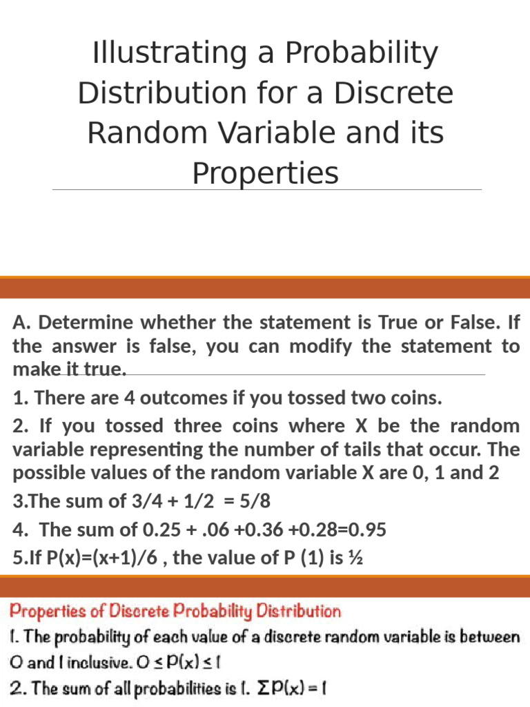 Illustrating A Probability | PDF | Probability Distribution | Random Variable