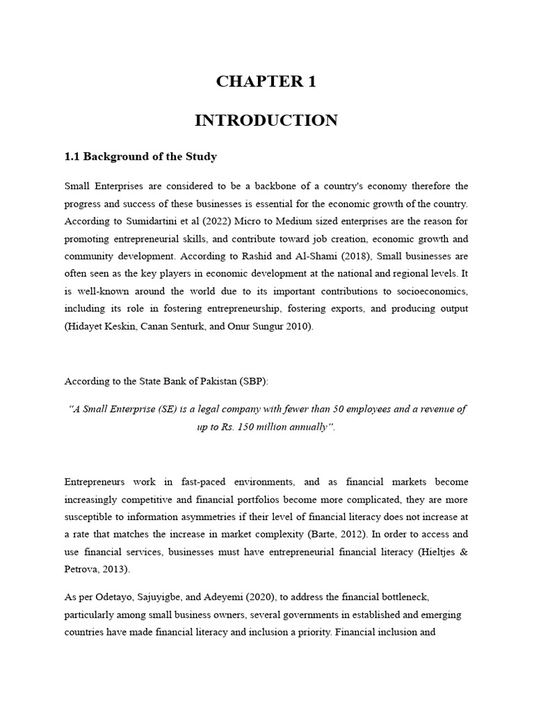Thesis First Draft For Plagiarism Check - Fayyash V4-26-12-23 (NEW) | PDF | Financial Literacy ...