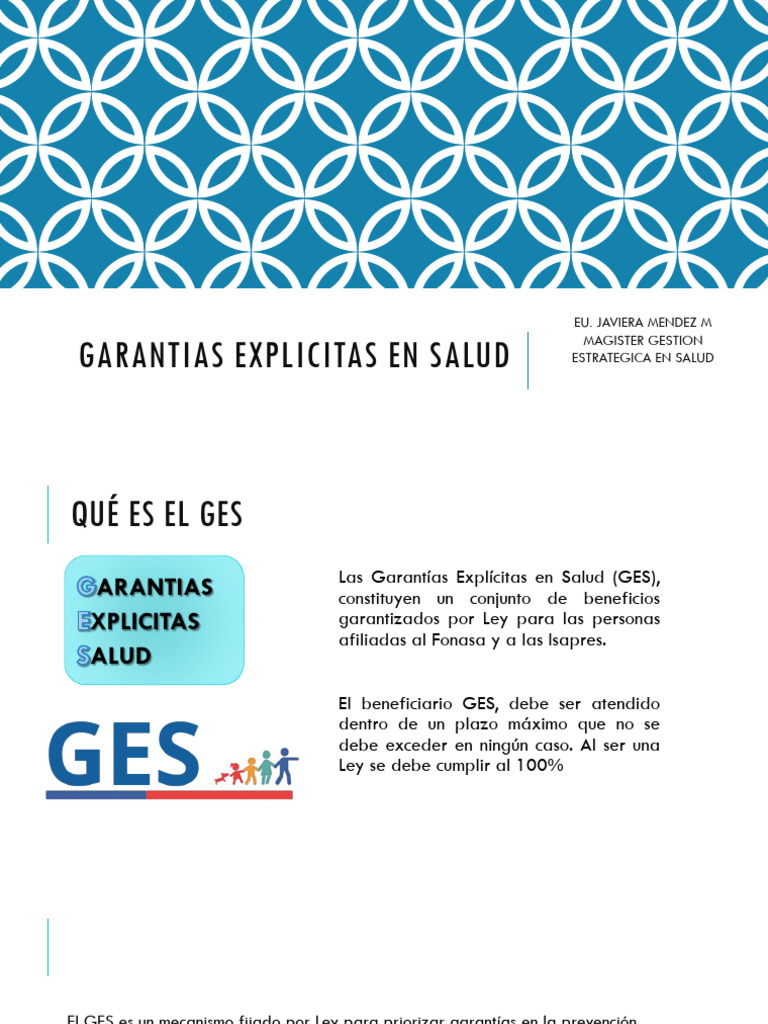 Garantías Explícitas en Salud GES | PDF | Terapia | Cáncer