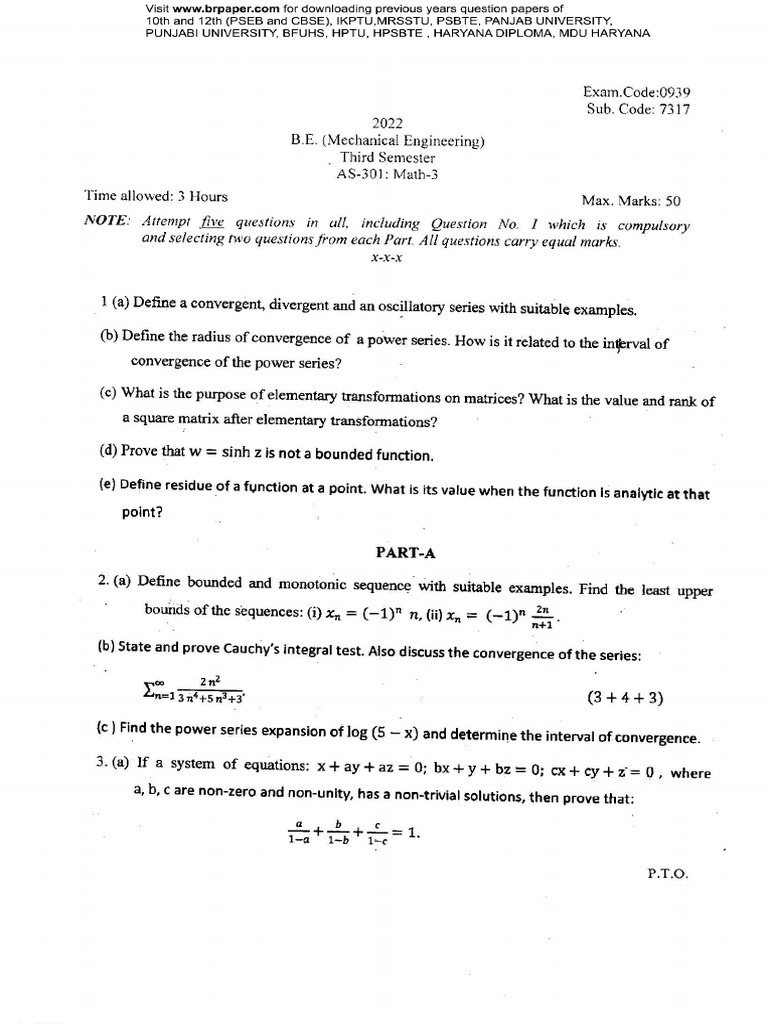 Math (3rd) Dec2021 | PDF