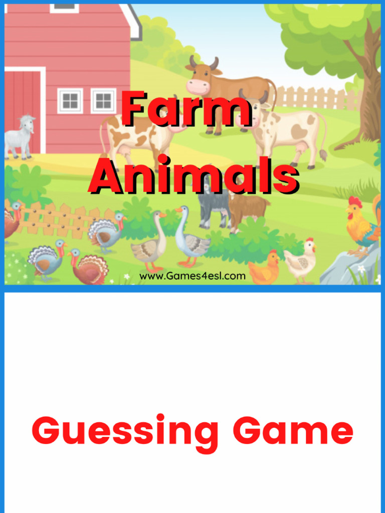 Farm Animals Hidden Picture PPT | PDF