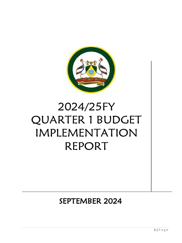 Qtr-1-budget-implementation-Report-2024-25FY | PDF | Expense | Budget