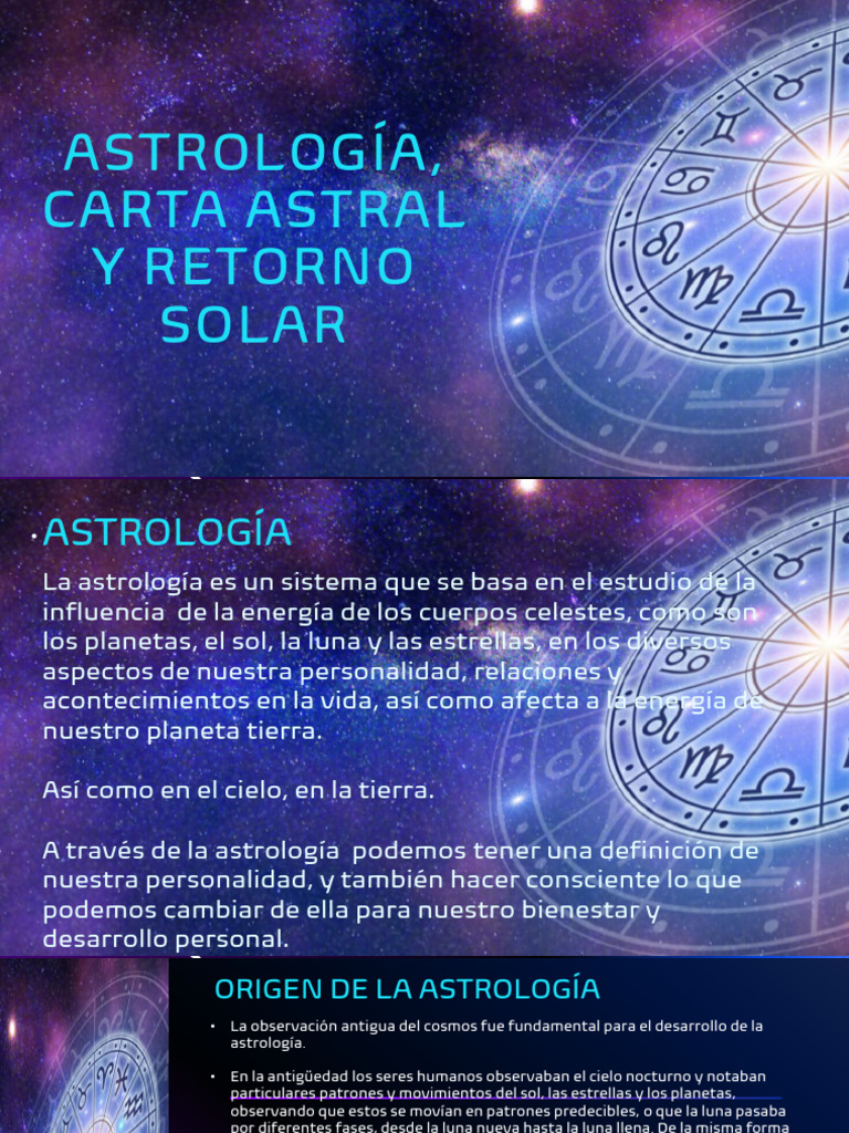 Astrología: Carta Astral y Retorno Solar | PDF | Horóscopo | Astrología