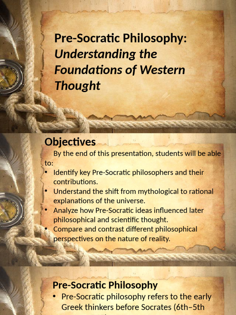 Pre Socratic Philosophy | PDF | Metaphysics | Epistemology