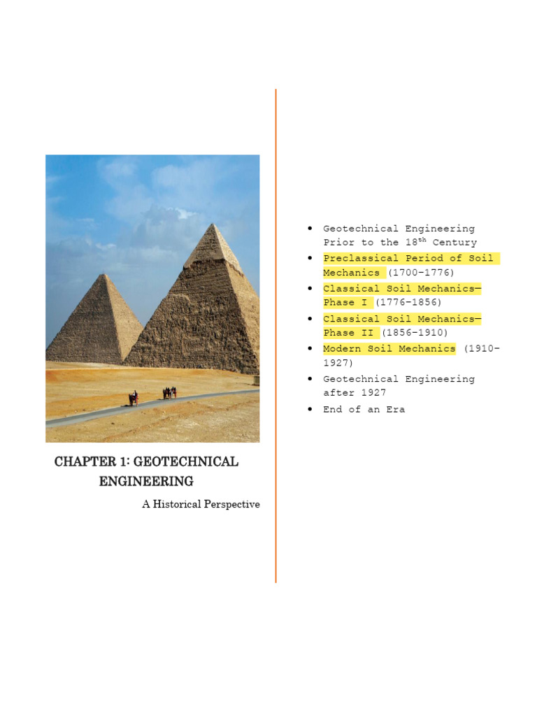 Chapter 1 - Historical Perspective of Geotechnical Engineering | PDF ...