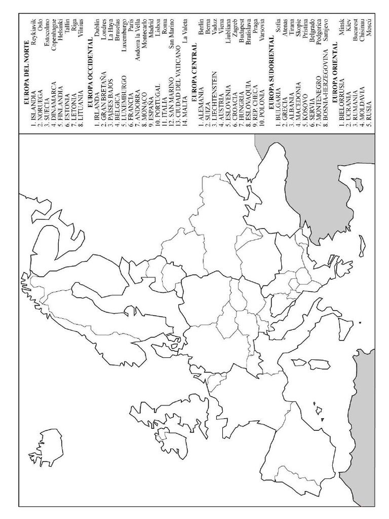 Europa Mapa Político Pdf