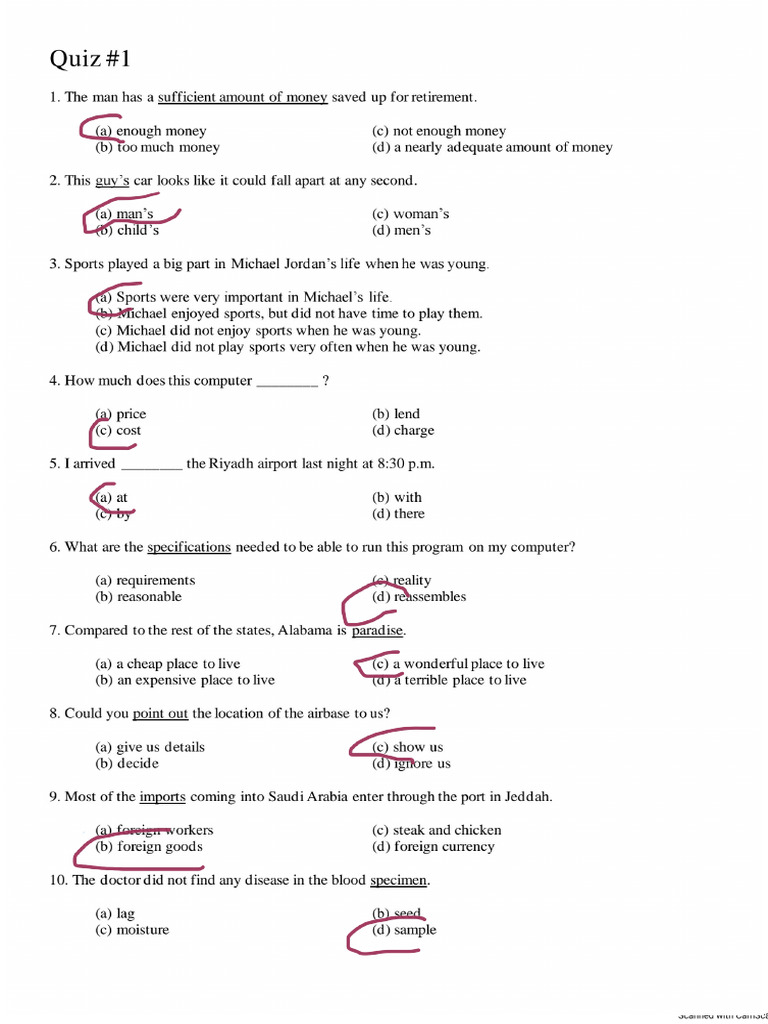 Quiz ALCPT Air Force Questions | PDF