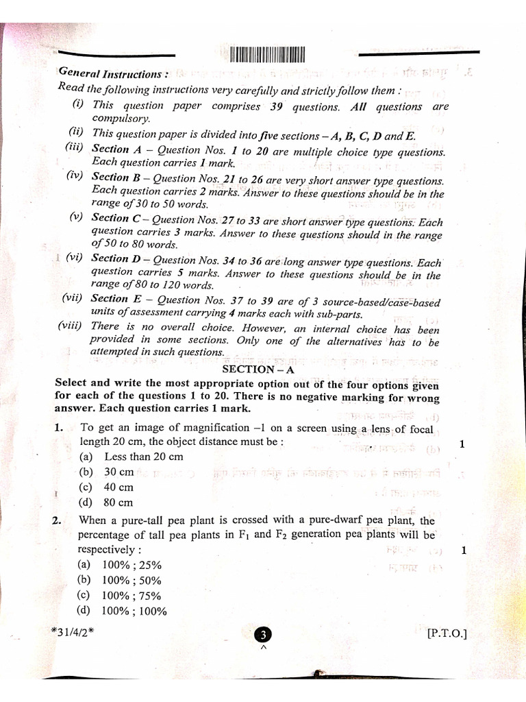 Science board qp set2 | PDF