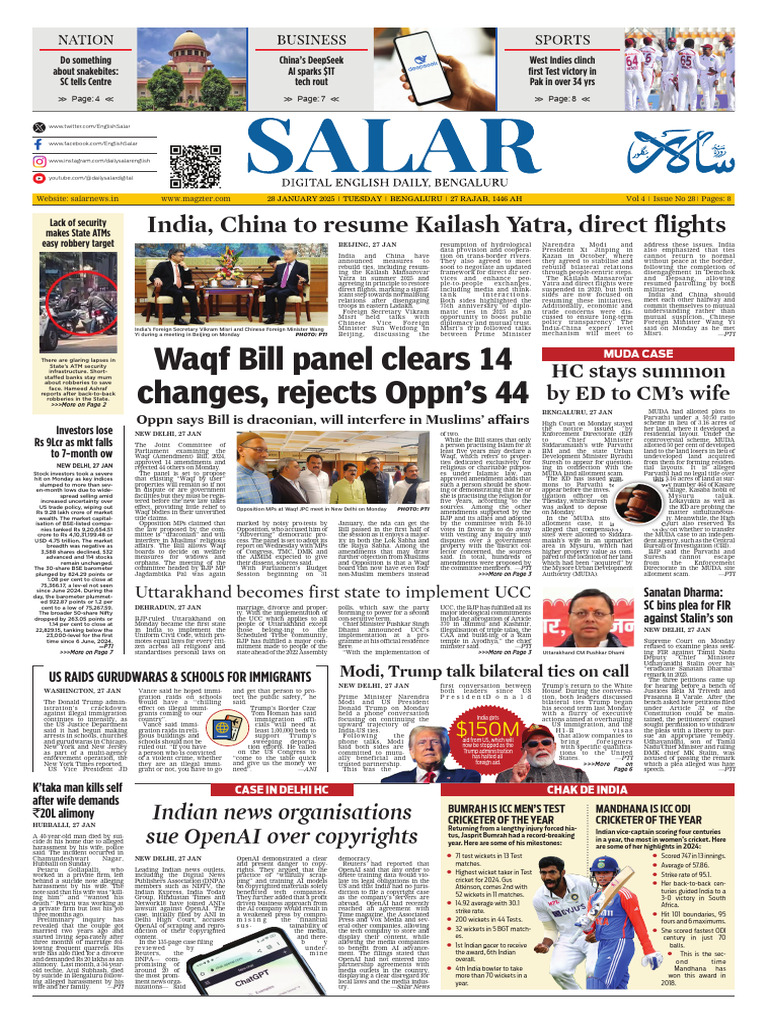 SALAR-ENGLISH-28-01-2025 | PDF | Bharatiya Janata Party