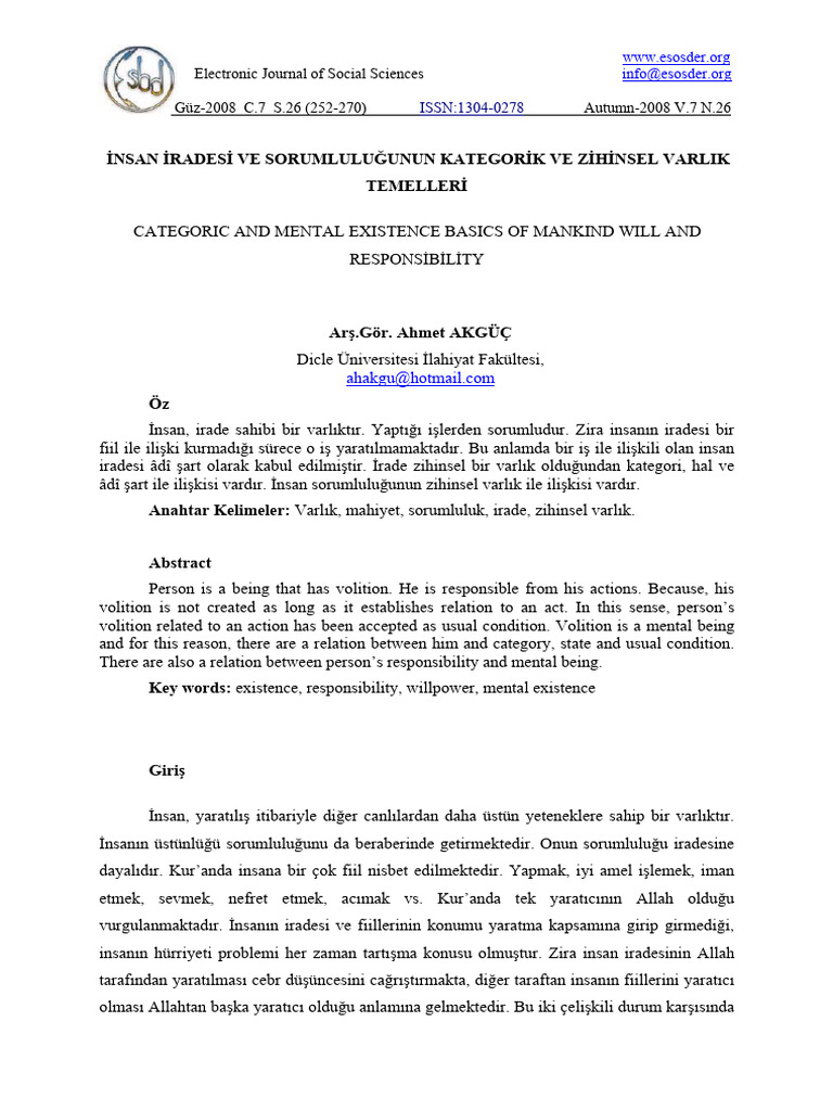 Nsan - Rades - Ve Sorumlulu - Unun Kategor - K Ve Z - H - Nsel Varlik Temeller - (#82393 ...