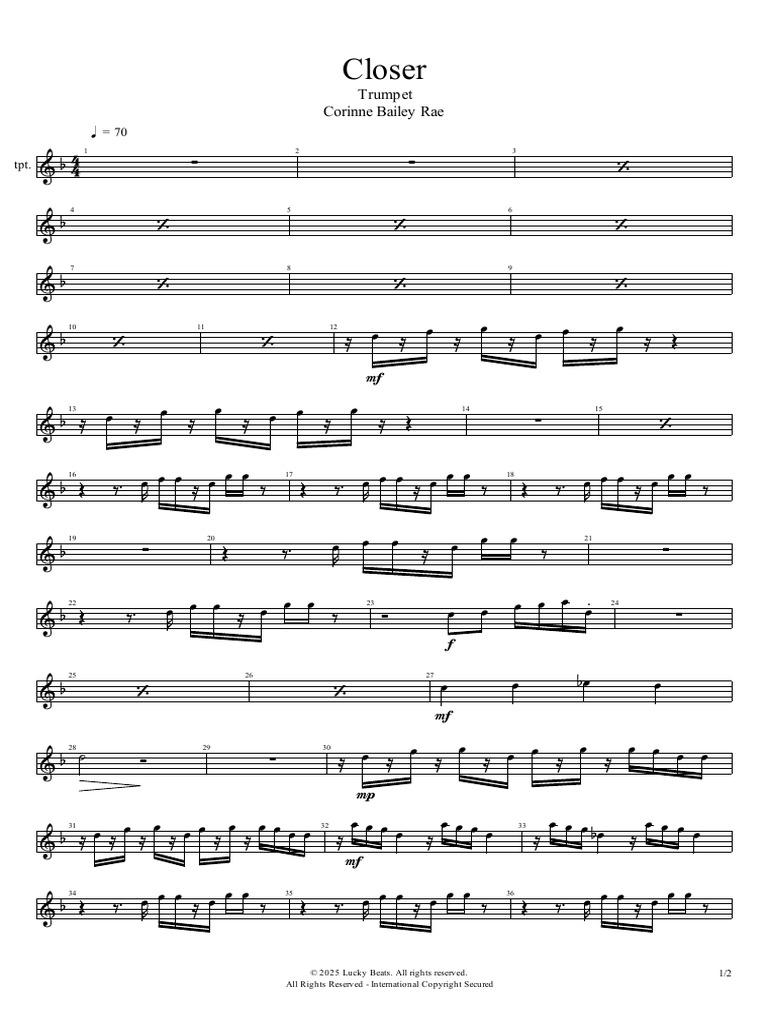 Corinne Cbailey Rae Trumpet | PDF