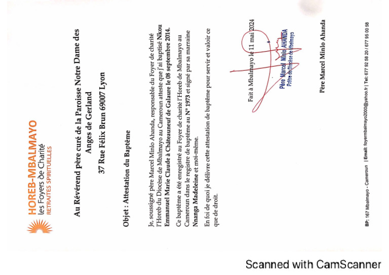 Acte de Baptême | PDF