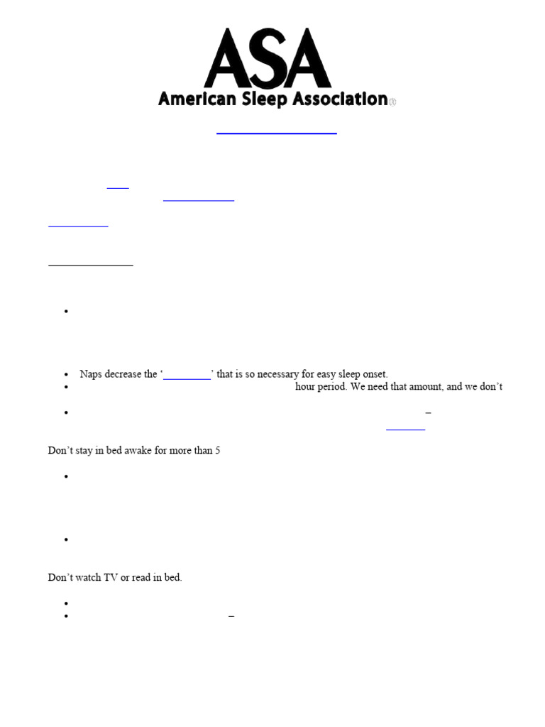 Essential Sleep Hygiene Tips | PDF | Sleep | Human Diseases And Disorders