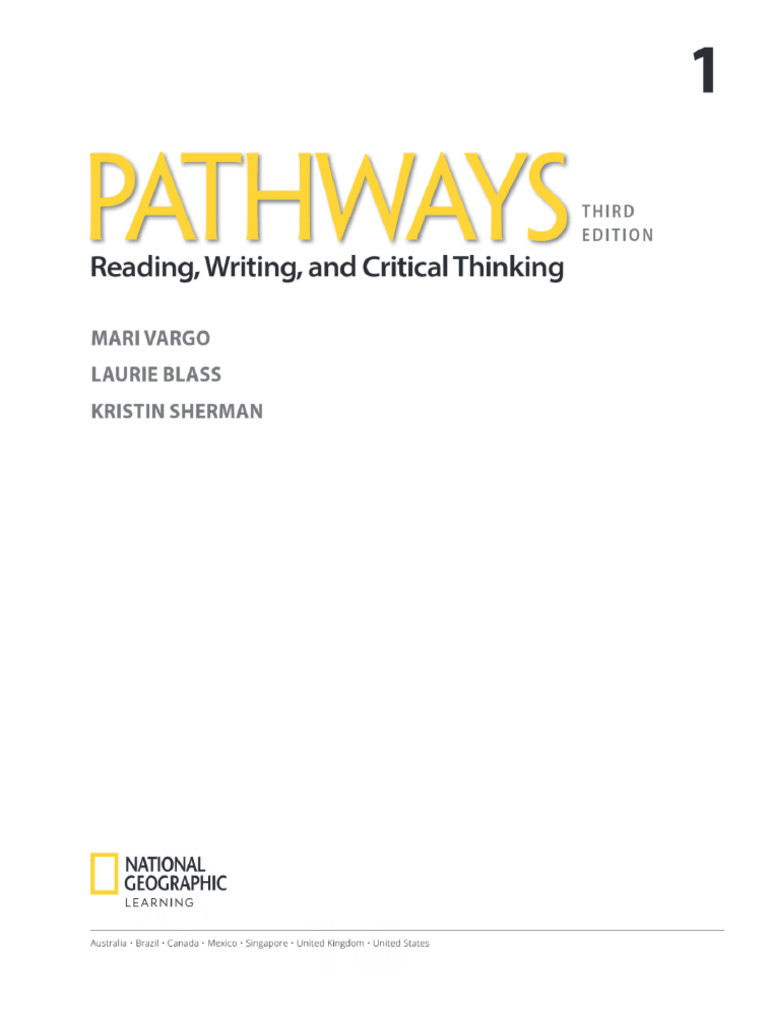 Pages From Pathways Third Edition, Pathways 1 Reading, Writing and Critical Thinking (Pathways ...