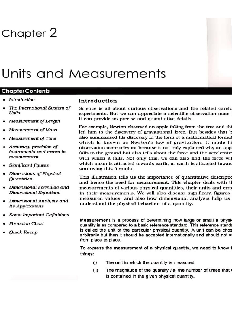 Units And Measurements | PDF