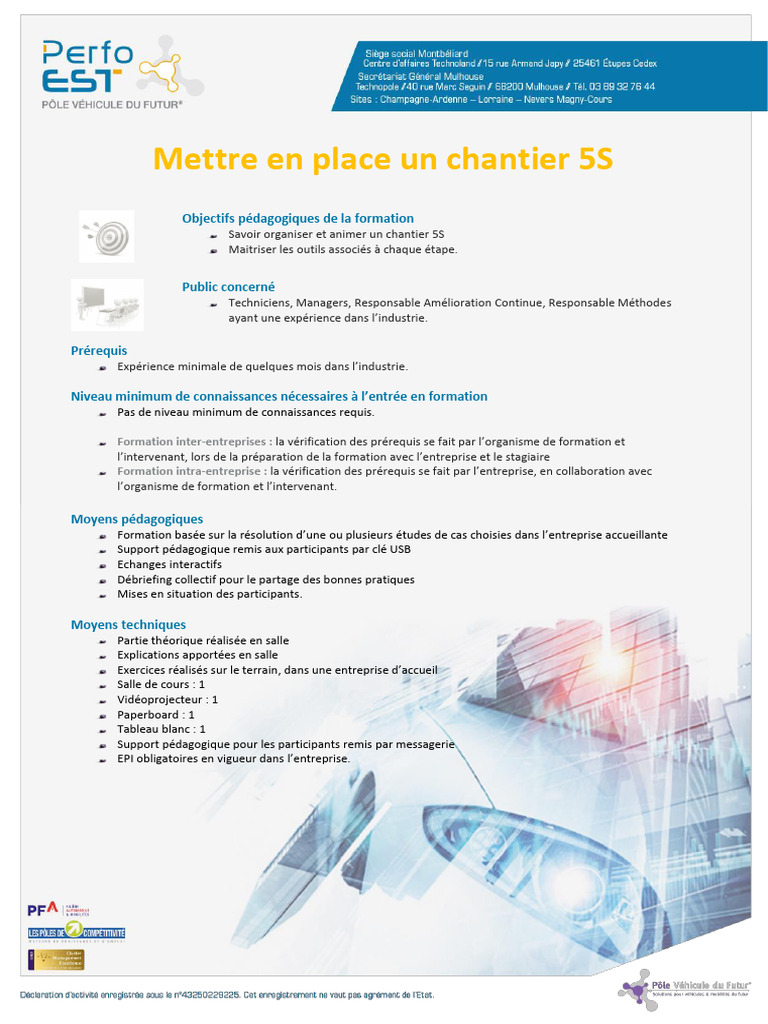 Formation Pratique au Chantier 5S | PDF | Pédagogie