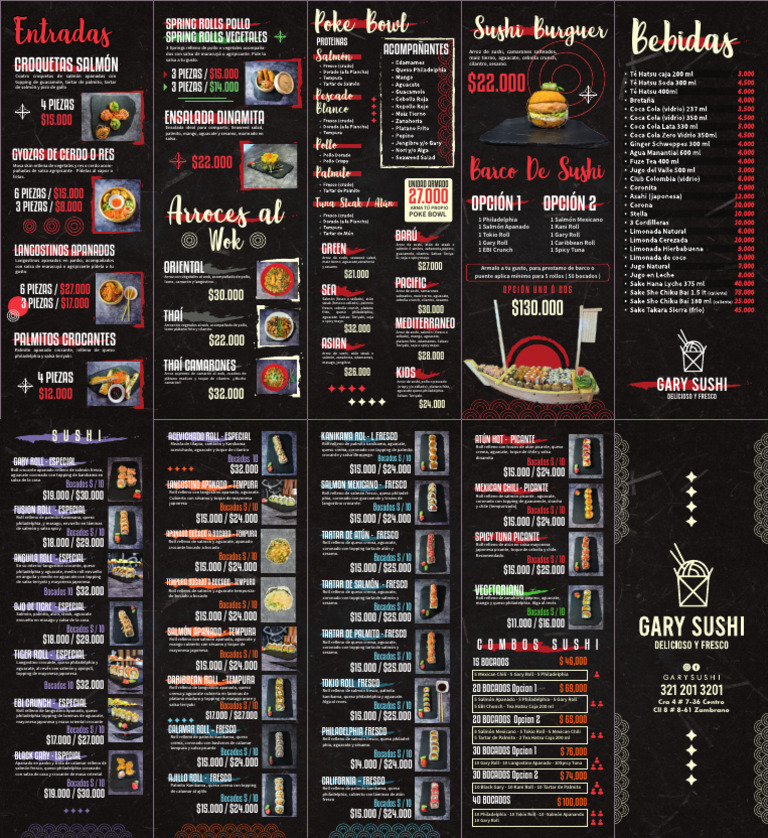 Menu Gary Sushi PDF | PDF