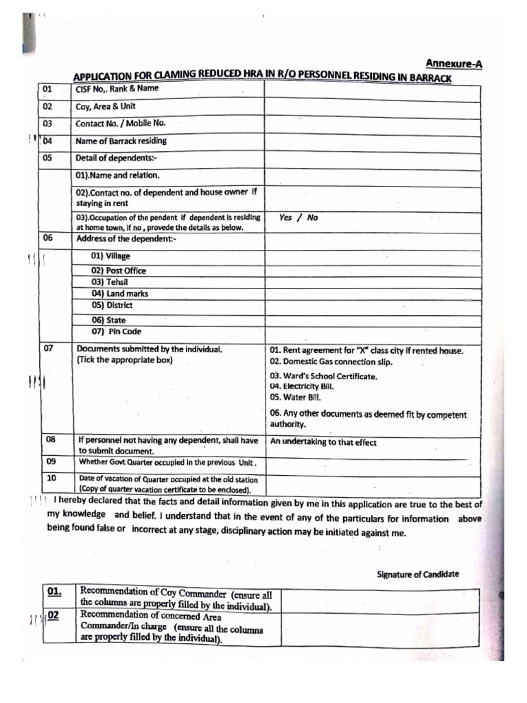 REDUCE HRA FORM NEW (4) | PDF