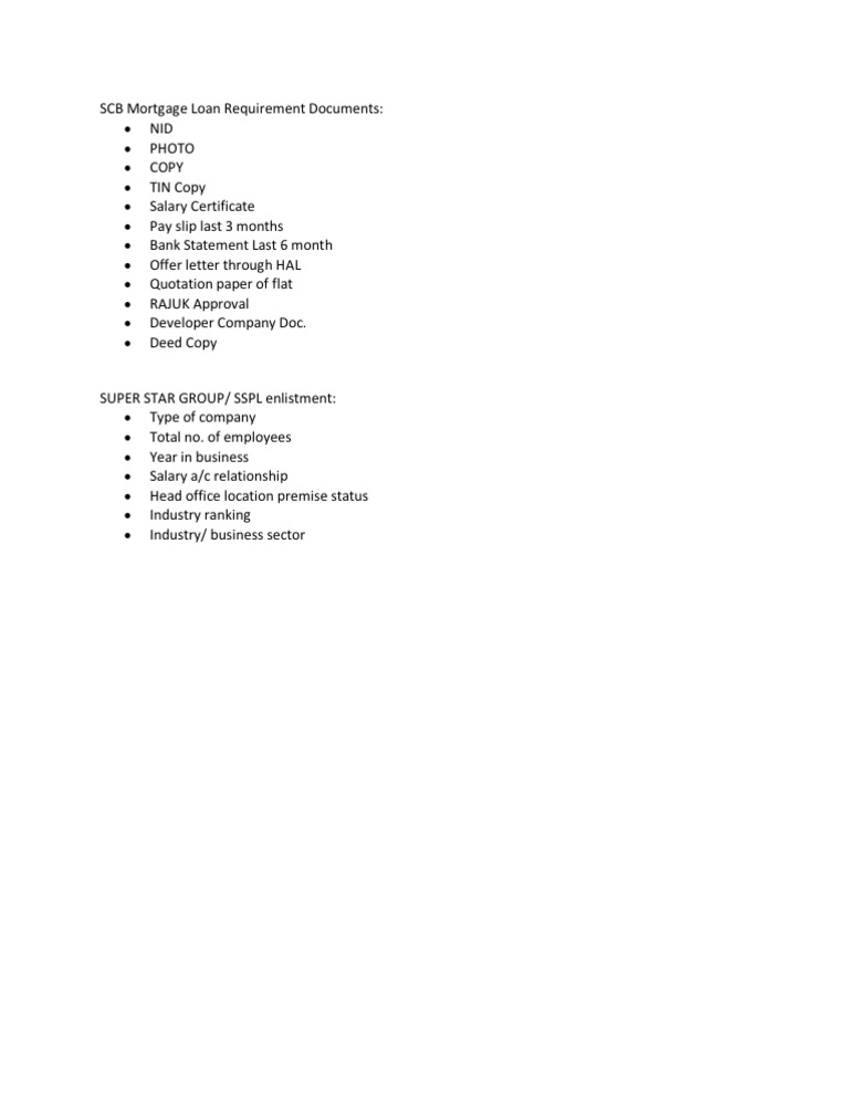 SCB Enlistment Requirement | PDF | Finance & Money Management