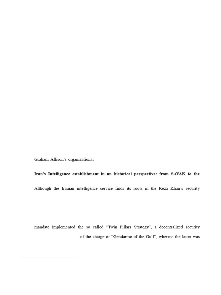 Iran's Intelligence Services: A Historical Overview | PDF | Iran | Ali ...