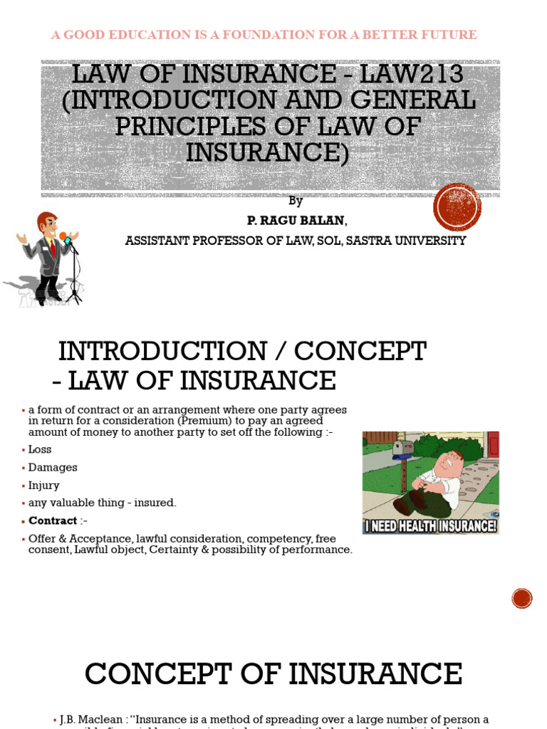 Introduction to Insurance Law | PDF | Insurance | Reinsurance