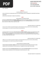 Form 22A: Vehicle Compliance Certificate | PDF