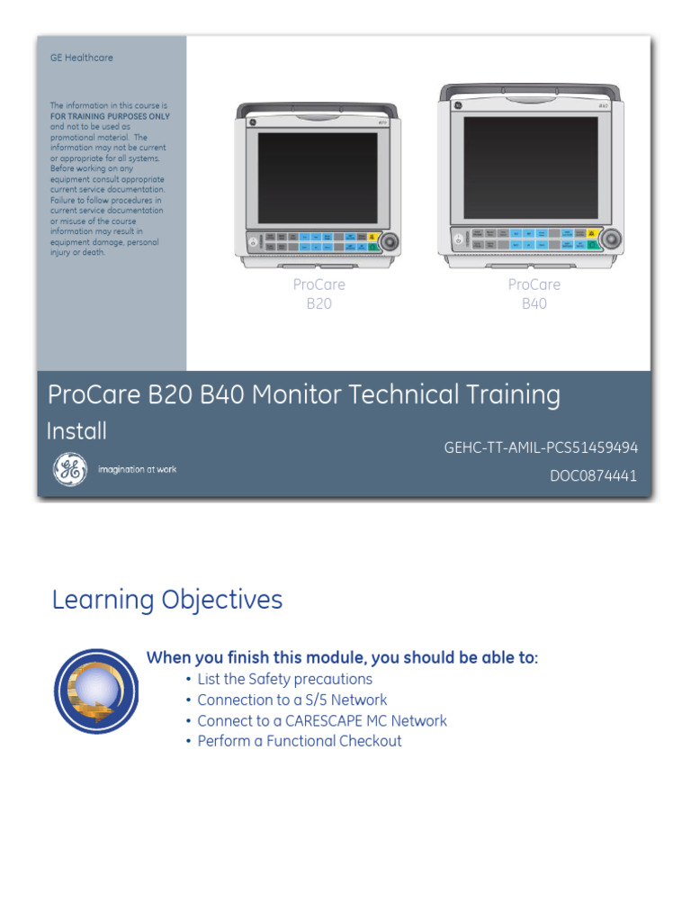 ProCare B20 B40 Monitor Installation Guide | PDF | Computer Network ...