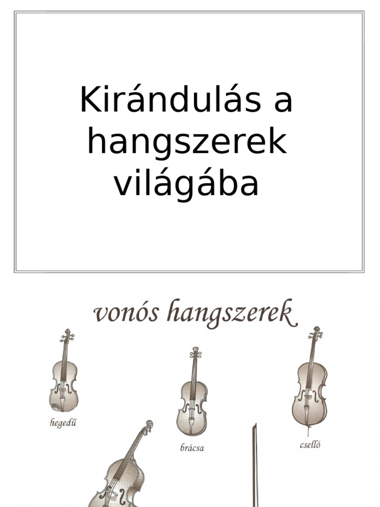 Kirándulás A Hangszerek Világába | PDF
