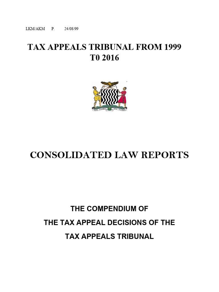 Tax Appeals Tribunal Decisions 1999-2016 | PDF | Appeal | Taxes