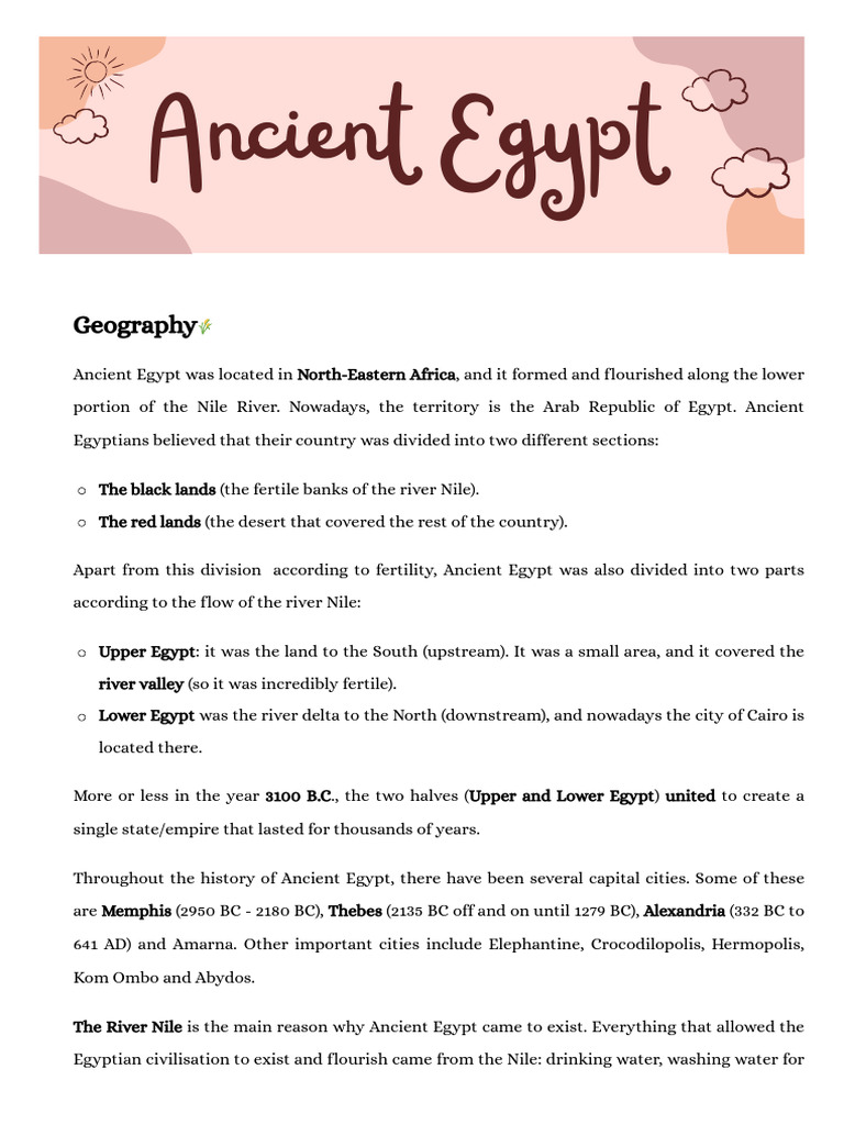 Ancient Egypt | PDF | Ancient Egypt | Egyptian Pyramids