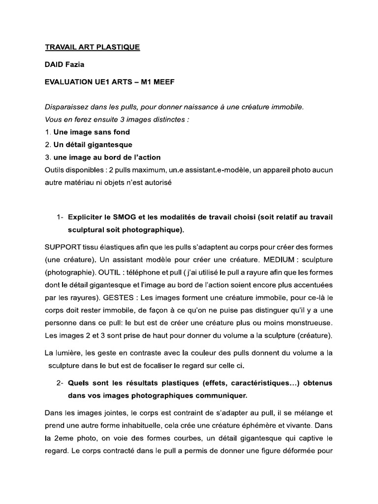 Art Eval Master Meef | PDF