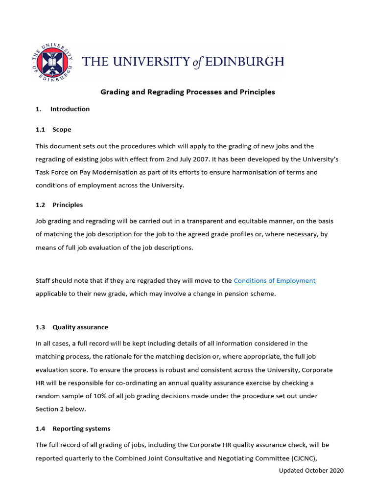 Grading and Regrading Processes and Principles | PDF | Appeal | Lecturer