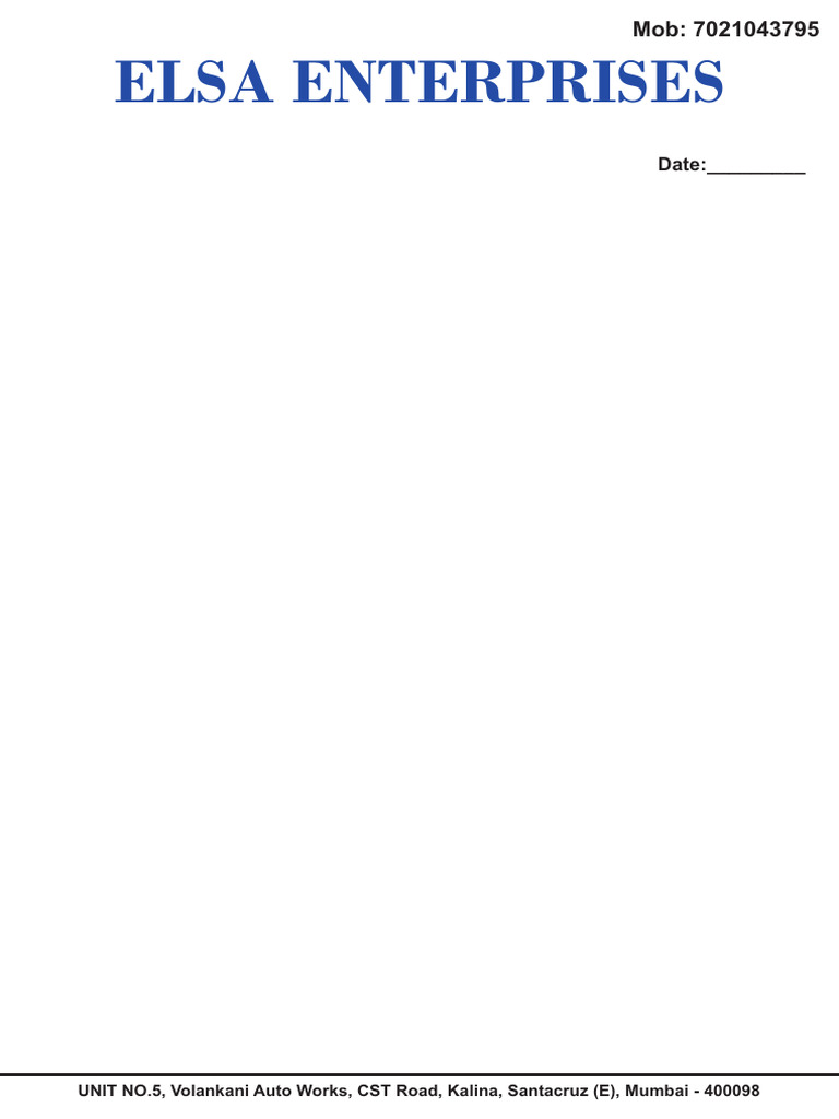 Elsa Enterprises LEtterhead | PDF