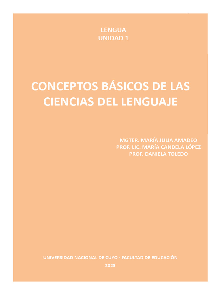 U1 Conceptos básicos de las ciencias del lenguaje | PDF | Rna | Adn