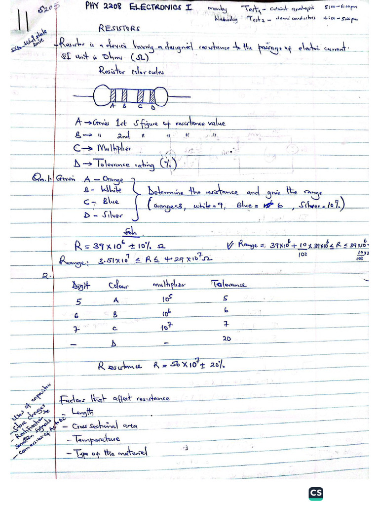 Electronics 1 Notes 1ST Part | PDF