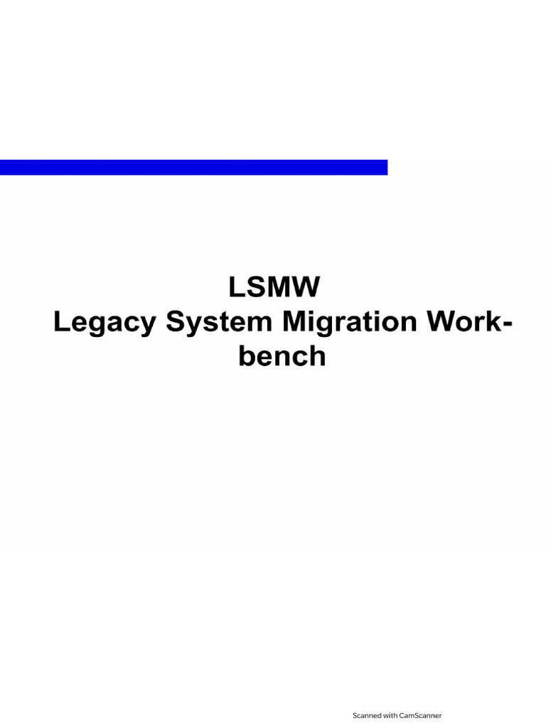 LSMW - Steps Screens | PDF