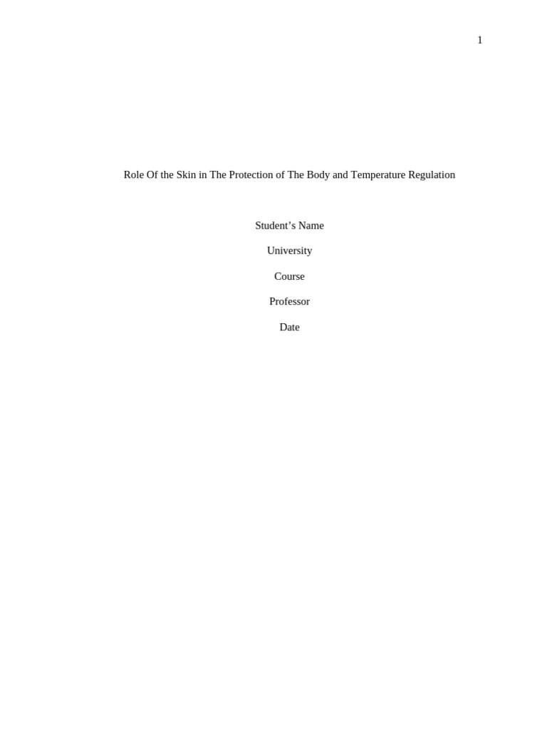 Body Temperature Regulation Pdf Thermoregulation Perspiration