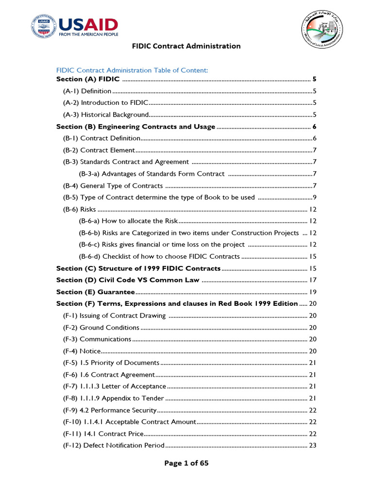 FIDIC Contract Administration Guide | PDF