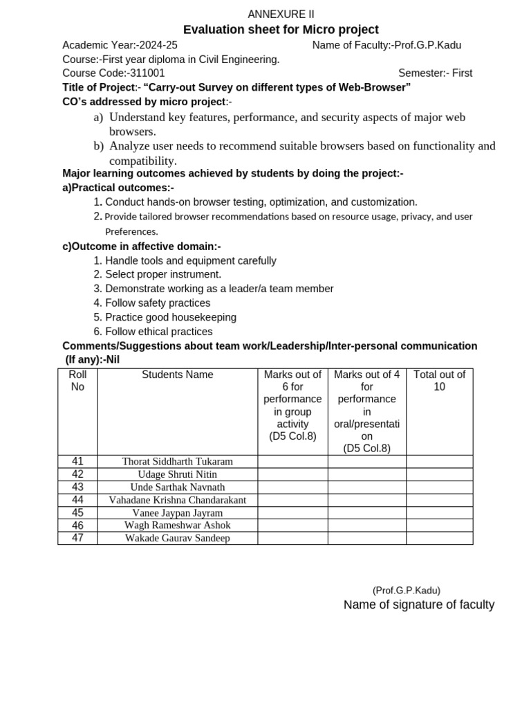 Micro Project 1 | PDF