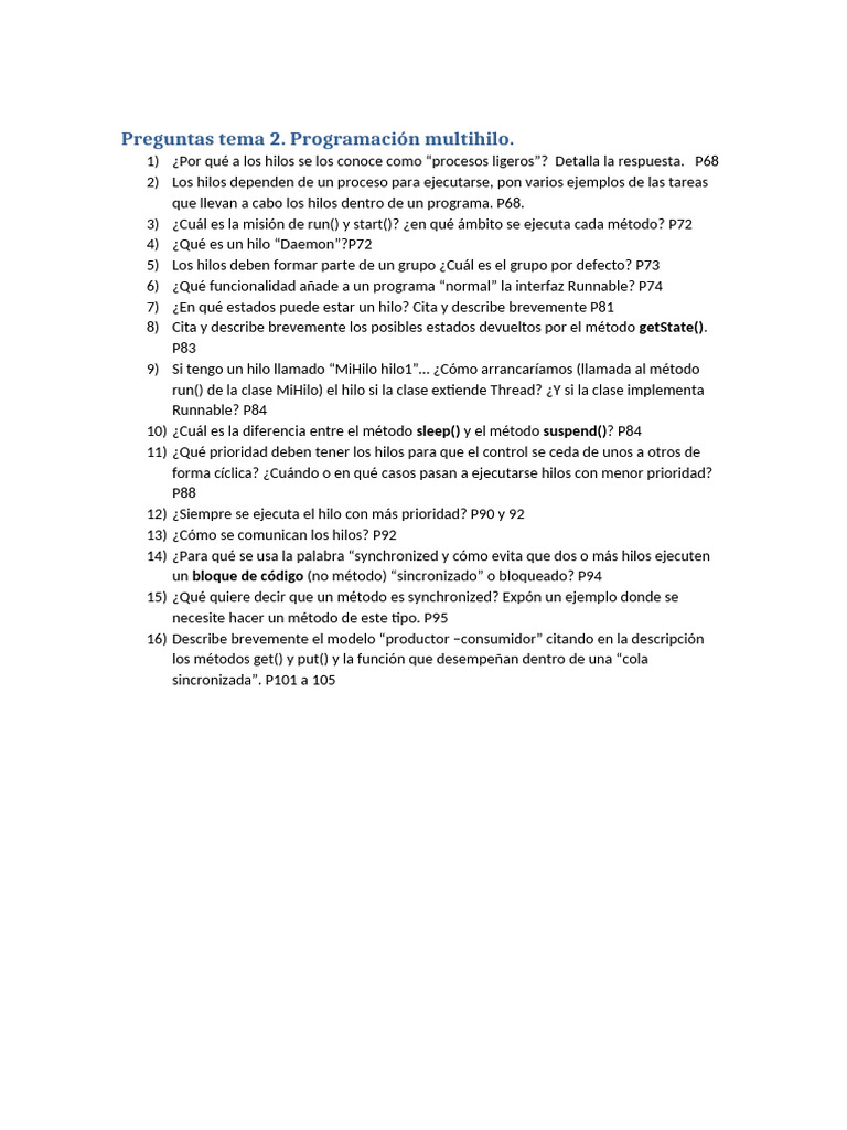 Preguntas Tema 2 | PDF