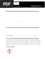 Agua Hoja de Seguridad | PDF | Agua | Solubilidad