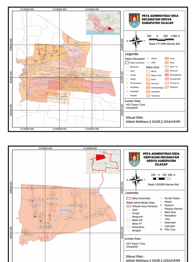 Layout Kecamatan Kroya | PDF