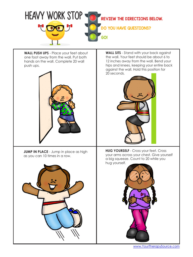 Sensory Path For Young Learners HEAVY WORK STOP | PDF