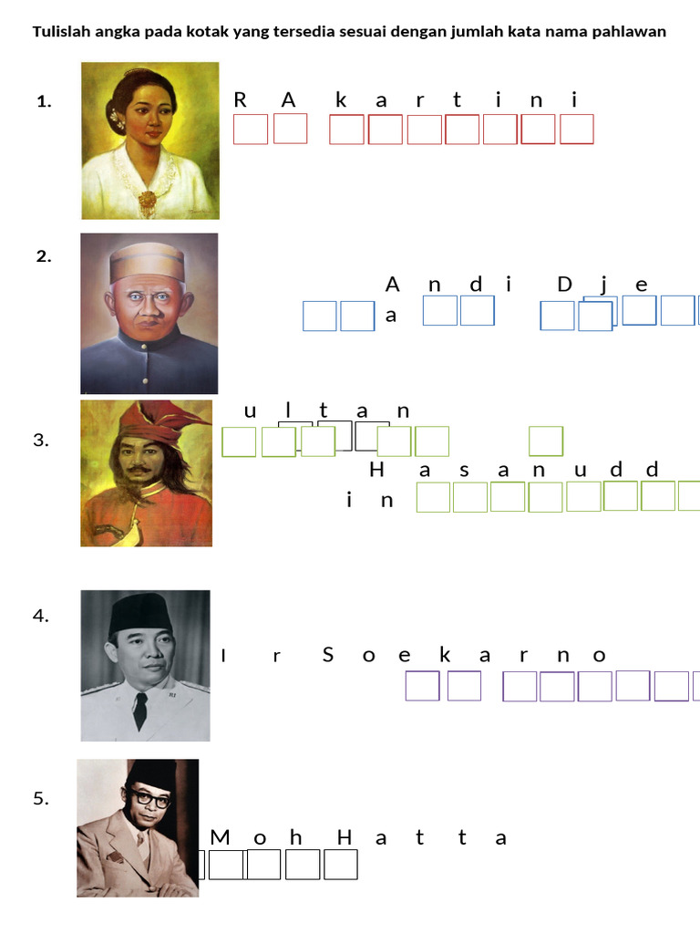 Tulislah Angka Pada Kotak Yang Tersedia Sesuai Dengan Jumlah Kata | PDF