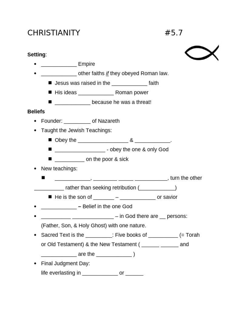 Overview of Christianity's Beliefs and Practices | PDF