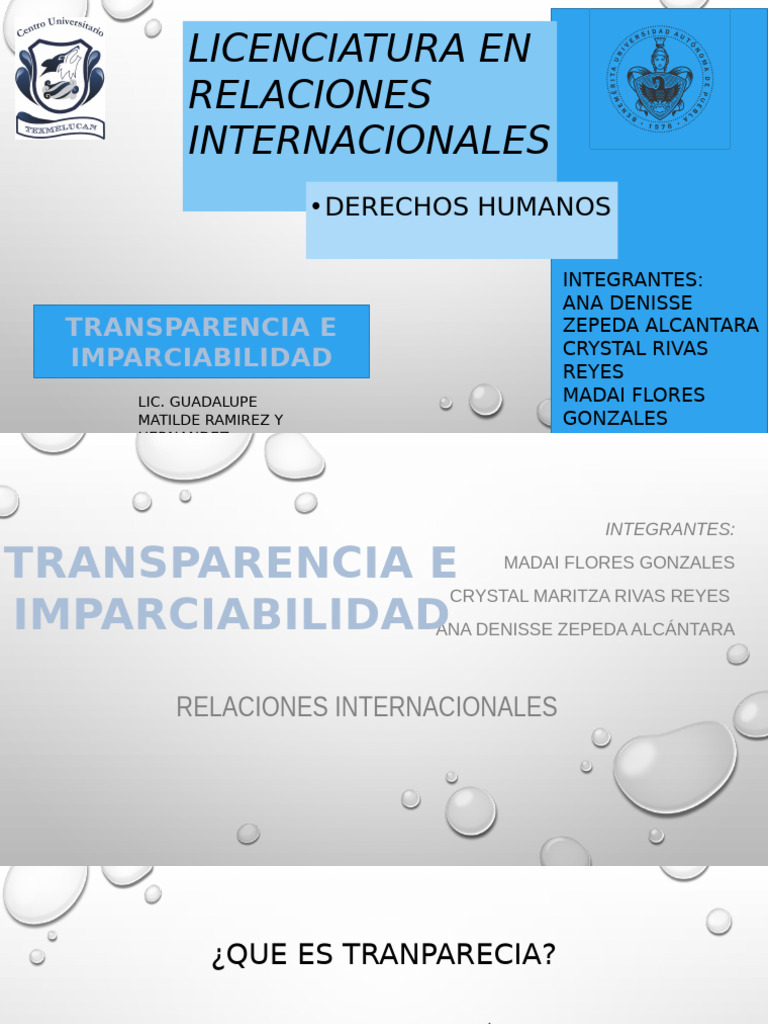 Trasparencia e Imparciabilidad | PDF